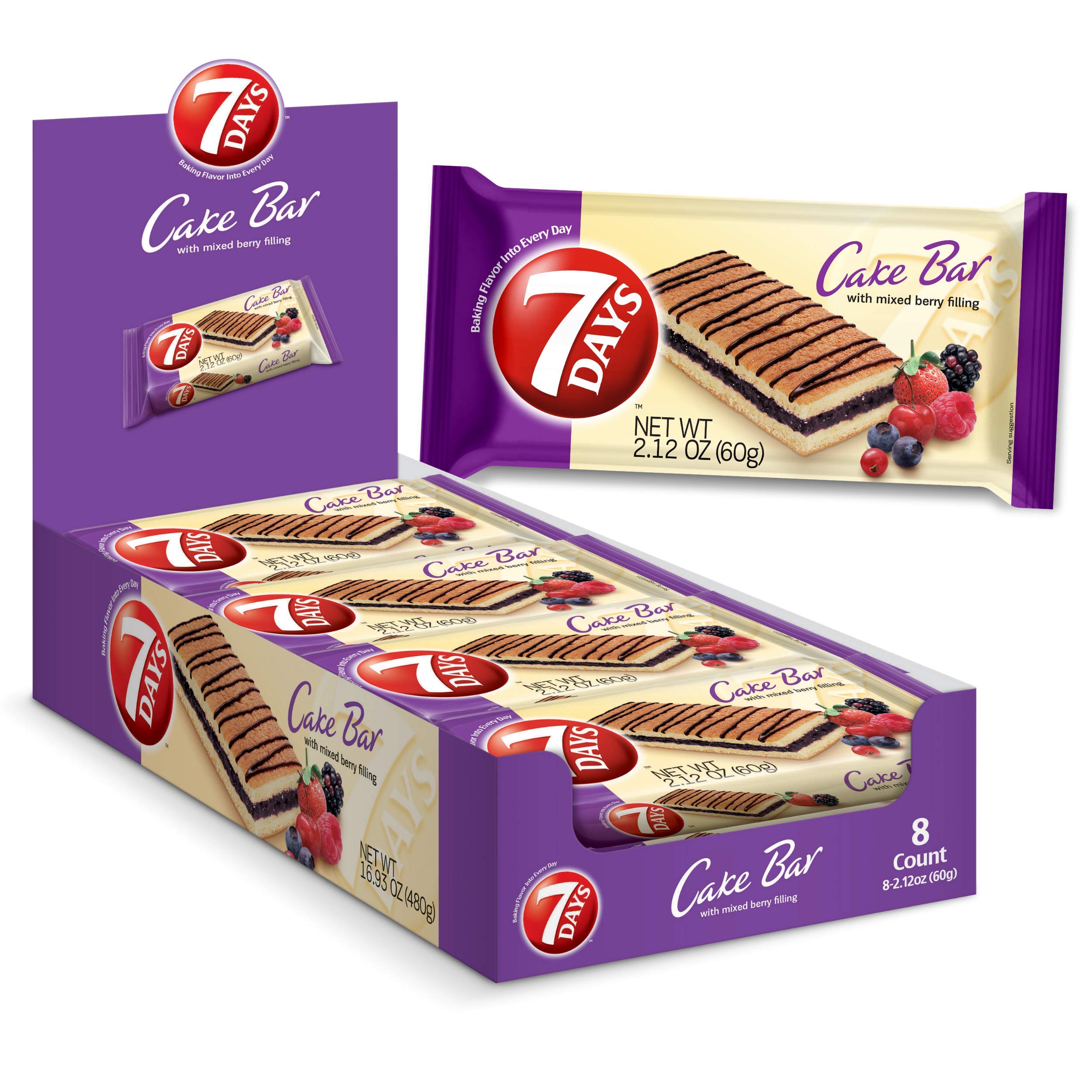 7 DAYS CAKE BAR 8CT – Georgia Wholesale