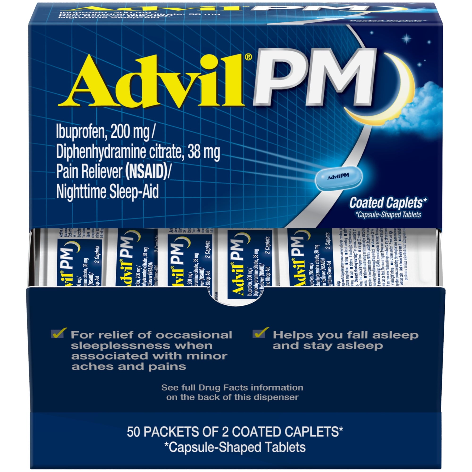 ADVIL PM CAPLETS 50/2CT – Georgia Wholesale